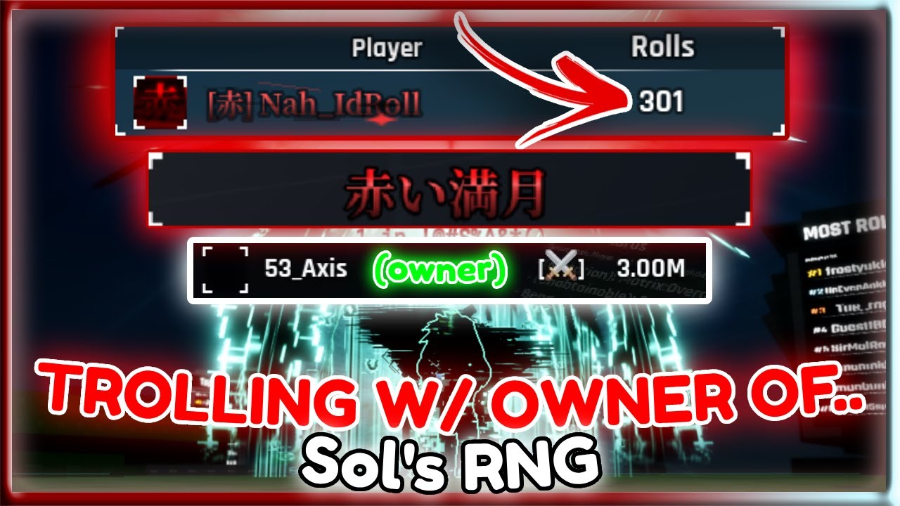 ME AND THE OWNER OF SOL'S RNG TROLLED WITH A STIGMA, GLITCH AND SOL ...