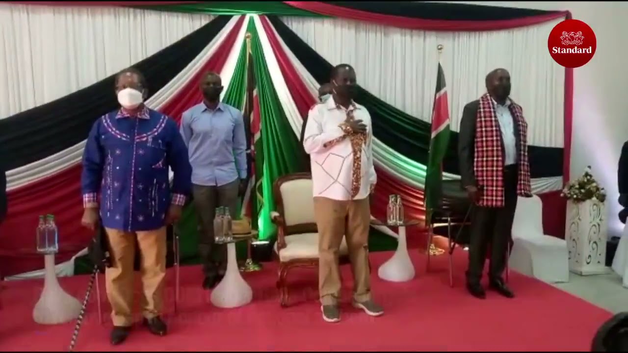 Raila Odinga forgets to remove cap in honour of national anthem ...