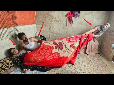 رئال.:The first woman got angry because the second woman was sleeping next to Saman