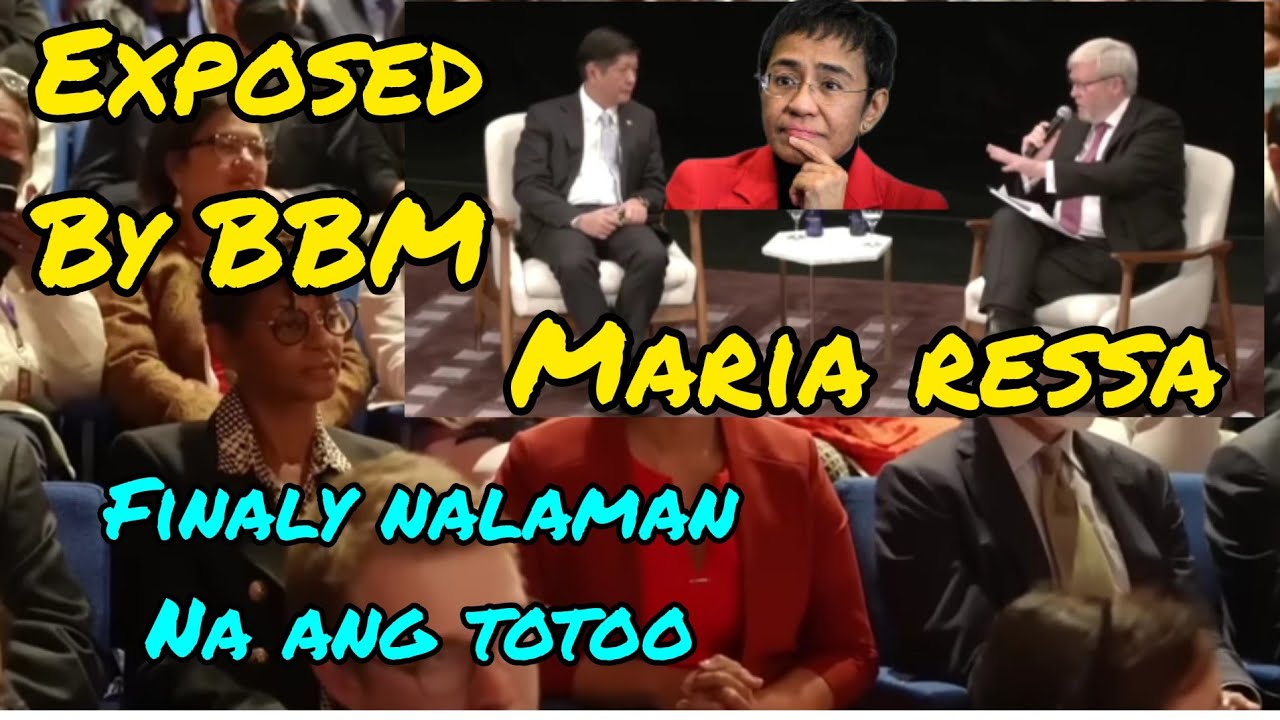 Maria Ressa, Exposed sa Asian society sa US, By BBM, the truth coming ...