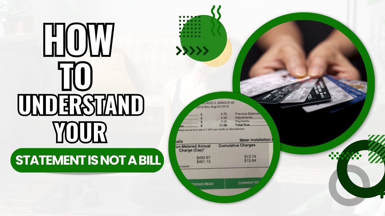 How To Understand Your Statement is Not a Bill (Credit Cards, Water ...