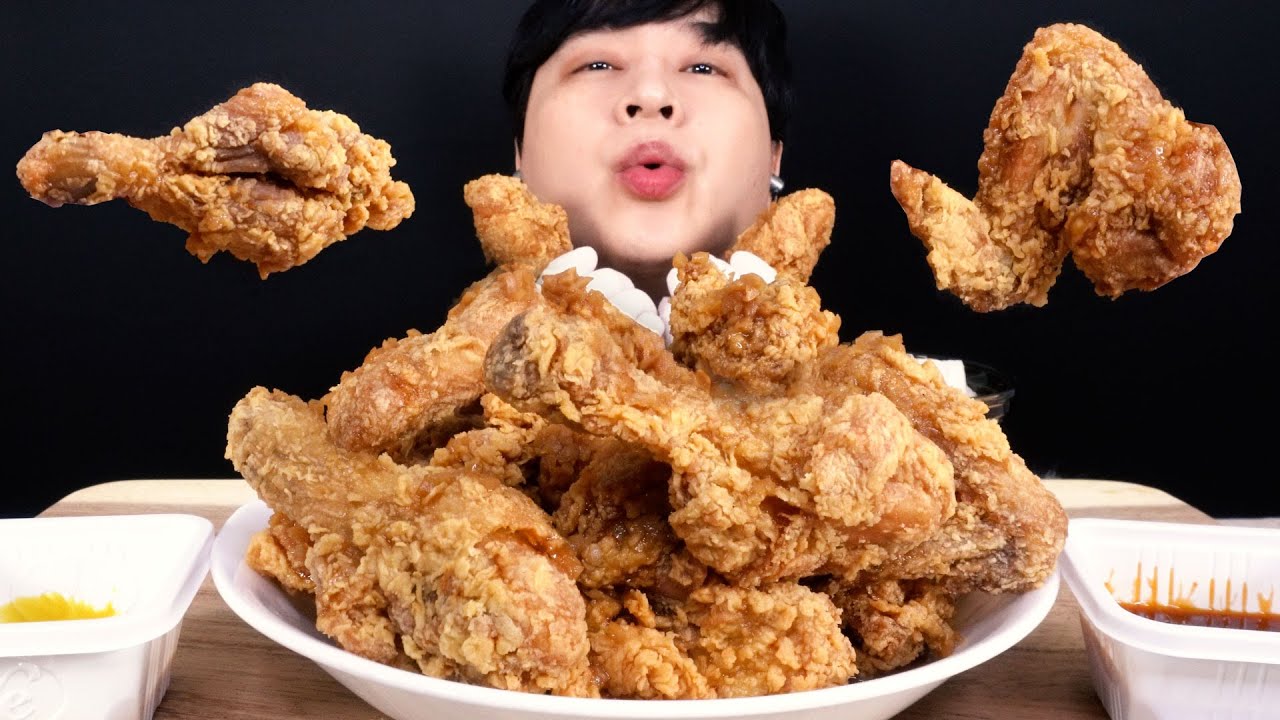 ASMR MukbangㅣNene Garlic Chicken 🍗😆 ㅣ Eating - YouTube
