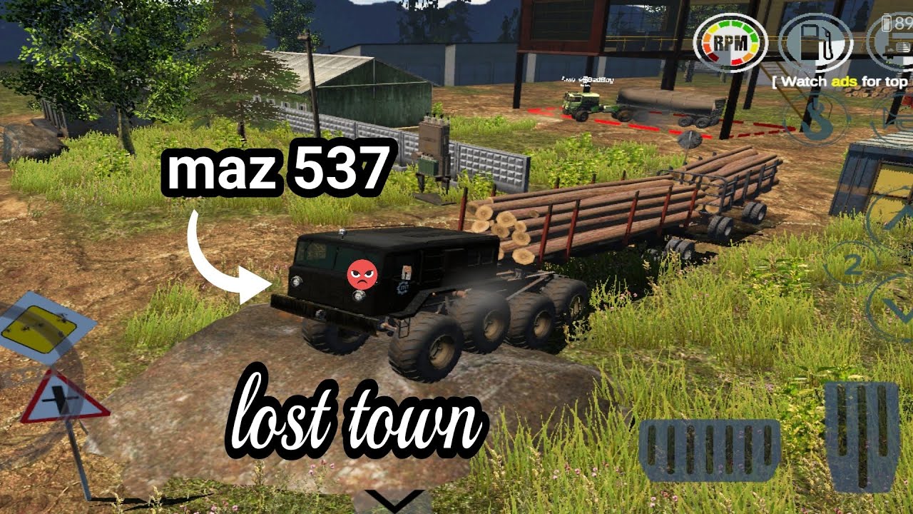maz 537 truck gameplay | rthd gameplay | lost town | multiplayer off ...