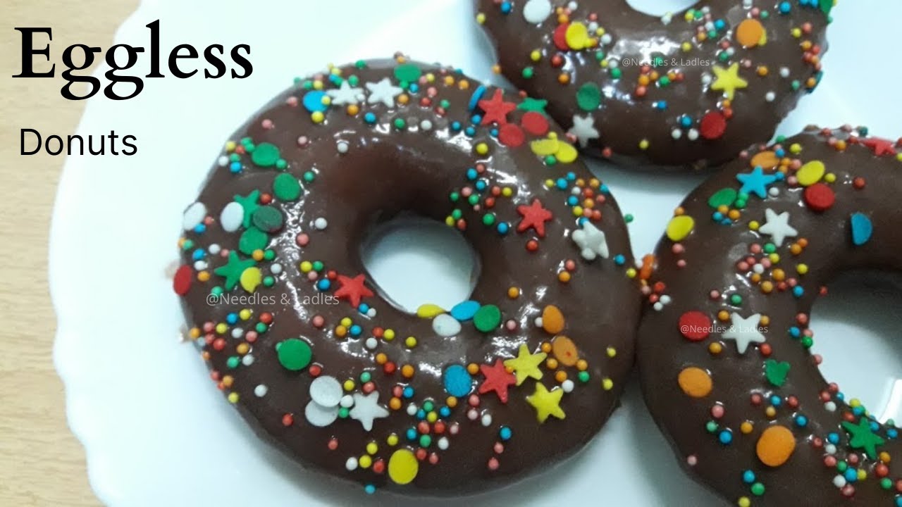 Eggless Doughnuts recipe | How to make soft & fluffy donuts | Kids ...