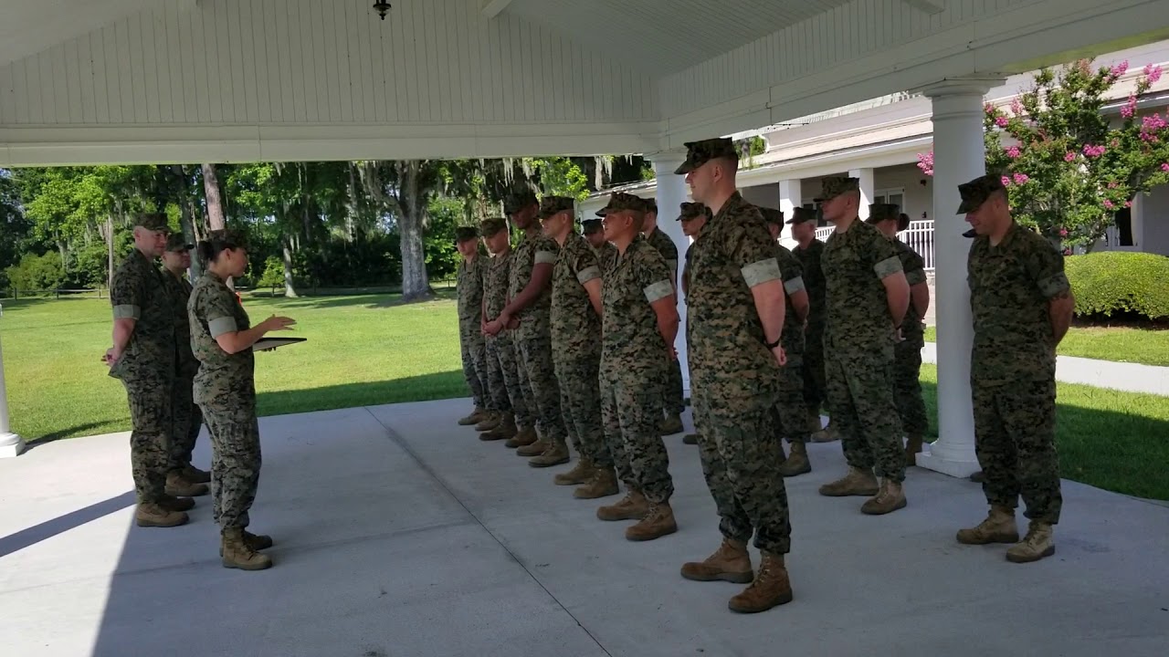 Brittany Gronsky's meritorious promotion USMC. - YouTube