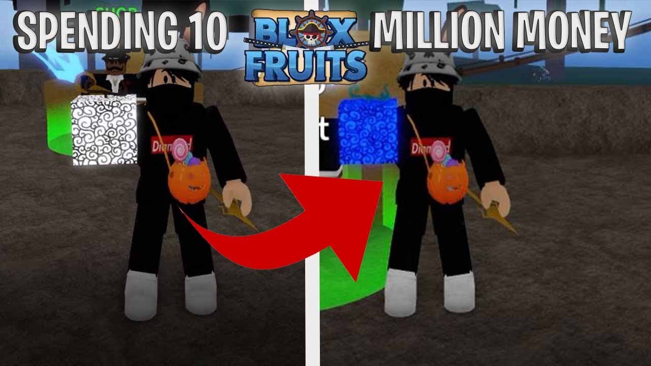 Spending 10 MILLION MONEY For Random Devil Fruit - Blox Fruits - YouTube