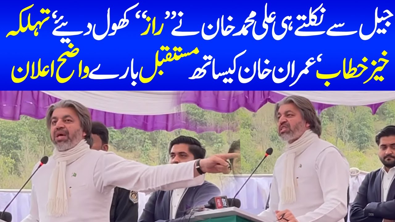 PTI Leader Ali Muhammad khan Shares His Historic Speech after Release ...