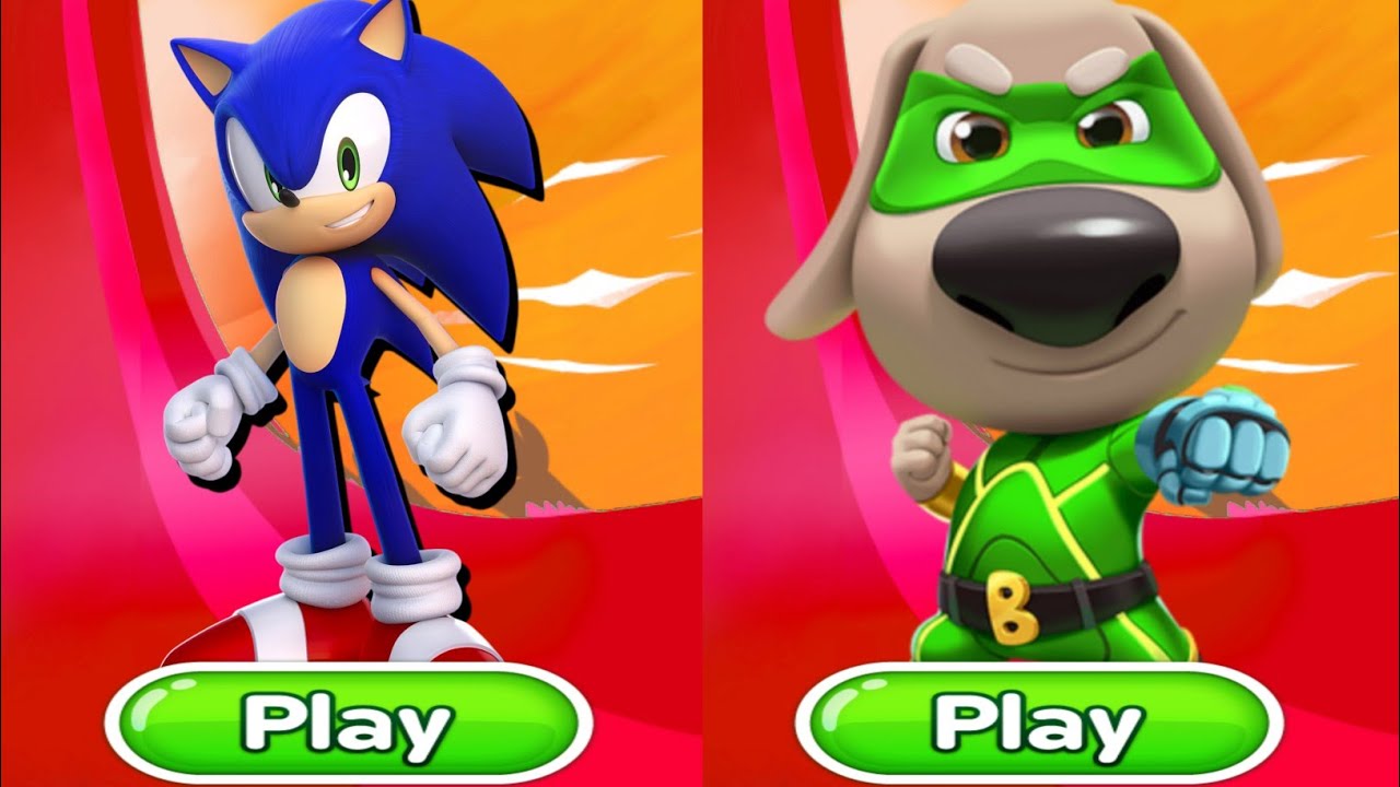 Sonic Dash - Sonic Vs Talking Tom Hero dash Vs All Bosses Zazz Egman ...