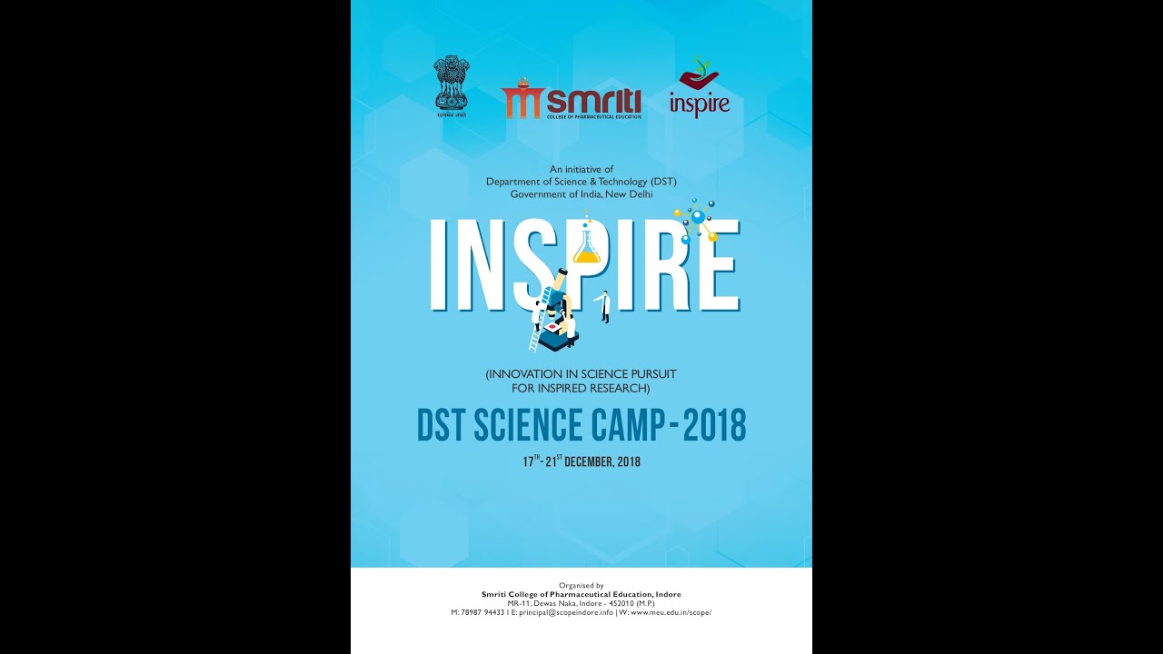 SCOPE DST INSPIRE SCIENCE CAMP 2018 - YouTube