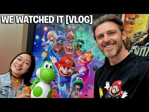 Let's Go See The Super Mario Galaxy Movie (Vlog & Spoiler-Free Reactions) - Super Kit & Krysta 64