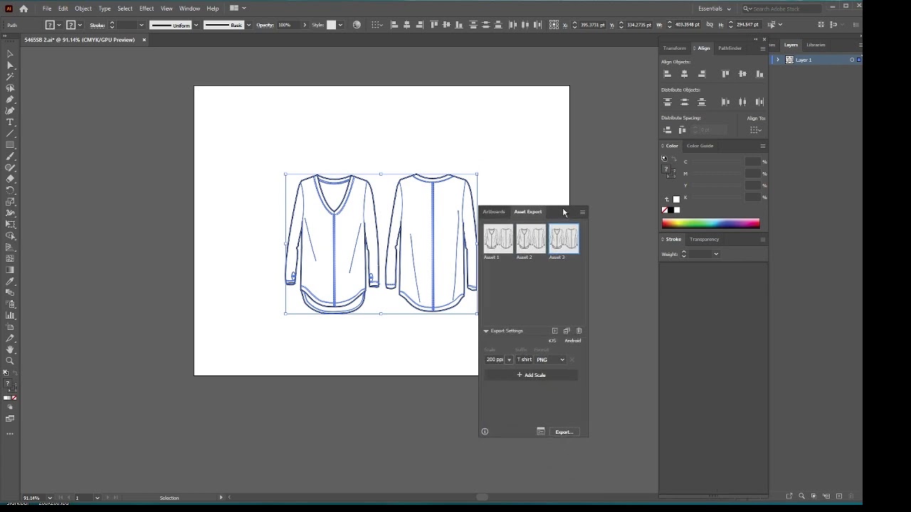 Illustrator Asset Export to PNG - YouTube