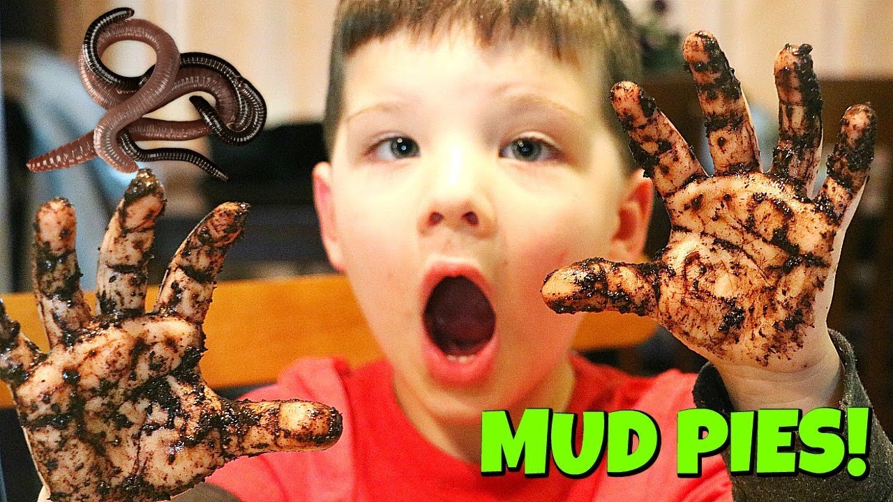 Making Mud Pies In The Kitchen with Caleb & Mommy! - YouTube