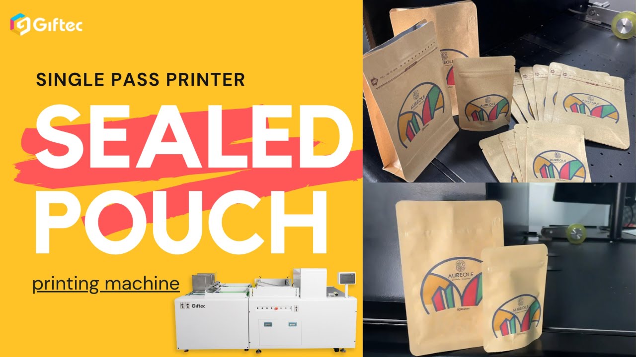 Digital Single pass direct to pouch packaging printer#packagingmachine ...