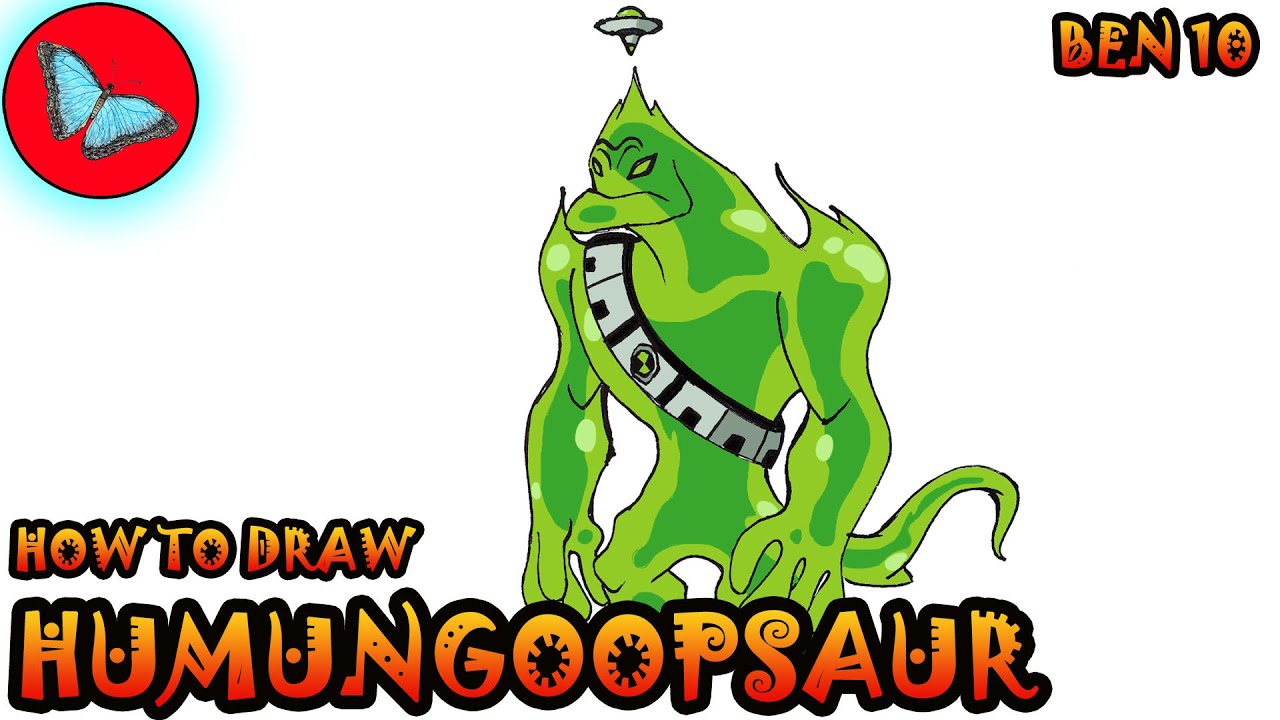 How To Draw Humungoopsaur From Ben 10 - YouTube