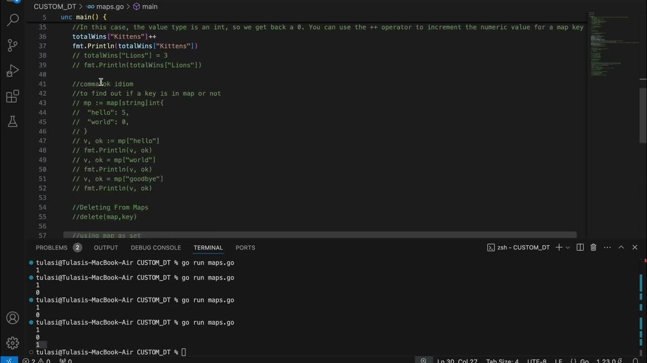 Maps In Go Golang The Go Programming Language Golang Golangtutorial Basicsofgolang