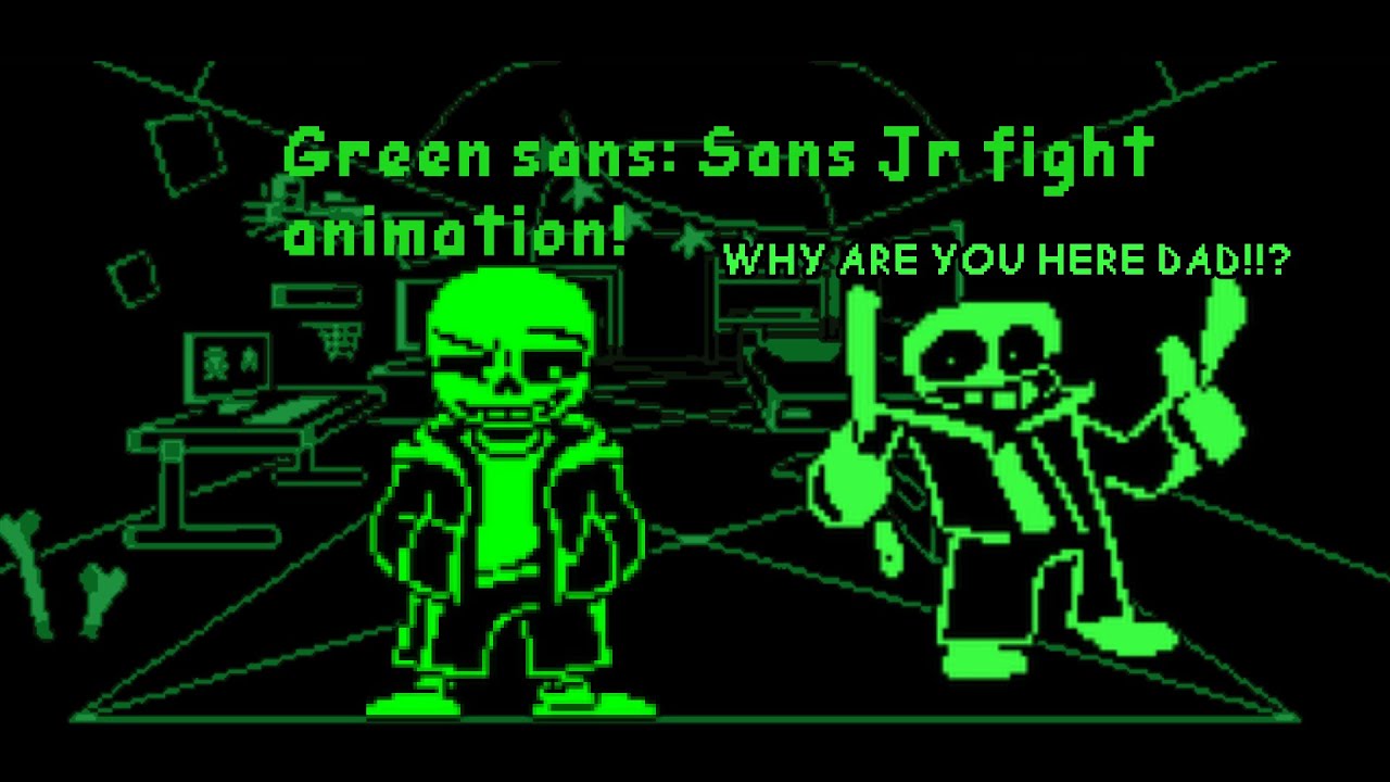 Green Sans: Sans Jr Fight Animation! Unofficial. - YouTube