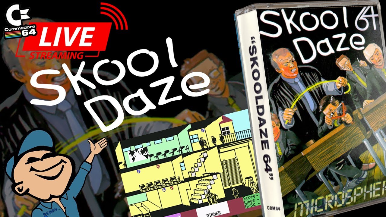 SKOOL DAZE (1984) - COMMODORE 64 LET'S PLAY LIVE! | C64 ACTION-ADVENTURE - YouTube