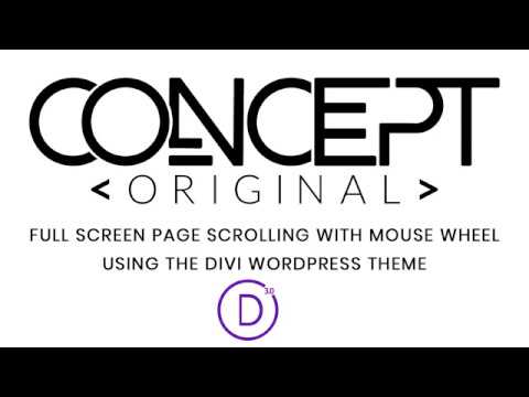 Full Screen / Page Scrolling using the mouse wheel powered by the ...