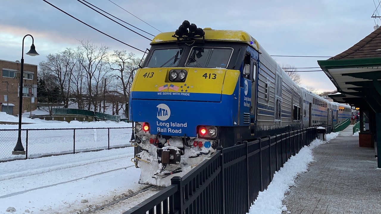 LIRR Morning Rush on the Oyster Bay branch ft #503 Jamaica 12/18/20 ...