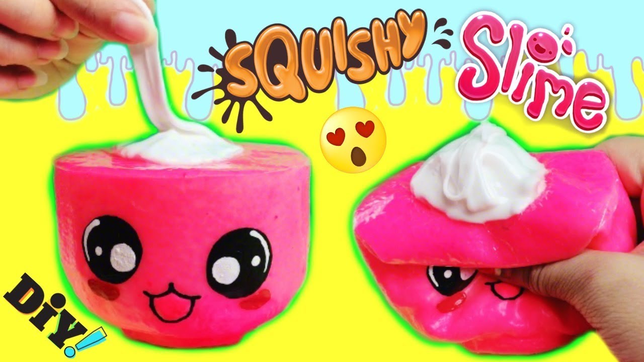 Hướng Dẫn Làm Chén Squishy Có Slime! DIY Squishy with Slime - YouTube