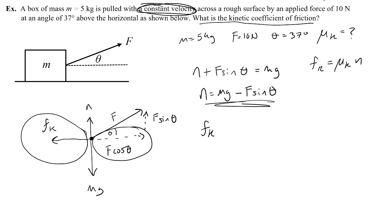 Force at Angles with Friction 2 - YouTube