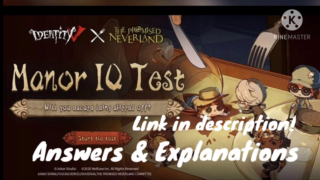 [Identity V] Manor IQ Test Answers & Explanations - YouTube