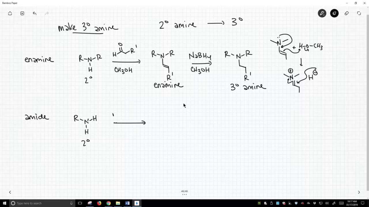 synthesis of tertiary amines - YouTube