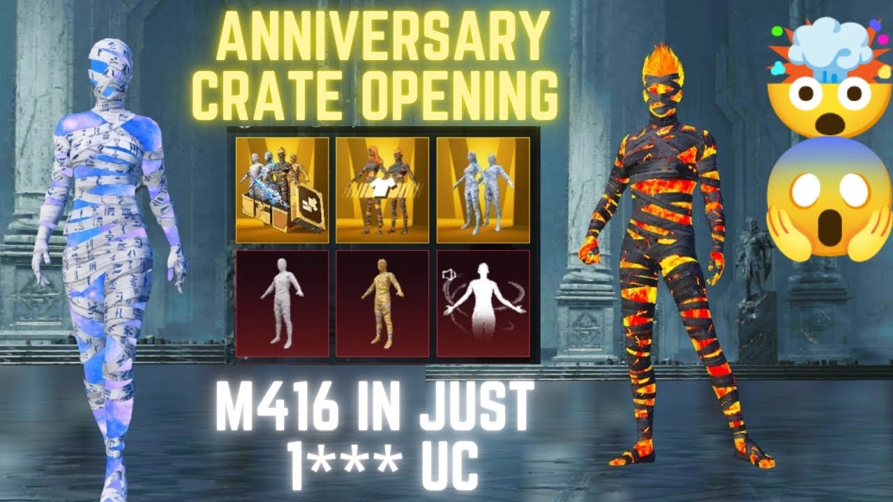BGMI ANNIVERSARY CRATE OPENING | HOW TO GET M416 SKIN | I GOT MUMMY ...
