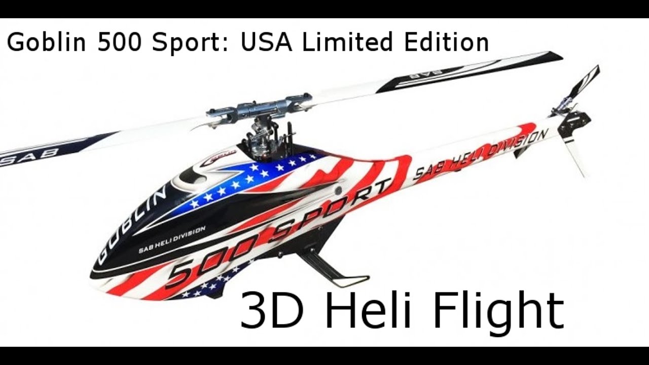 SAB Goblin 500 Sport: Limited Edition USA Canopy Scheme flight - YouTube