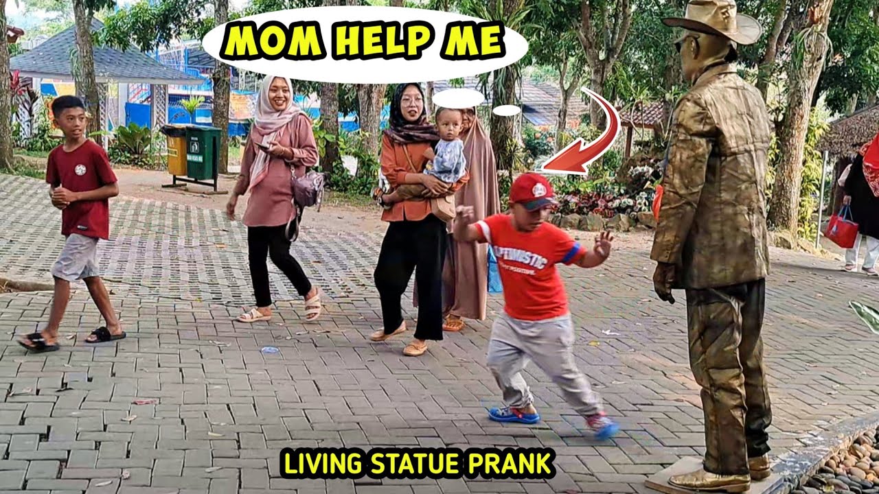HUMAN STATUE PRANK || FUNNY REACTION CHILDREN - YouTube