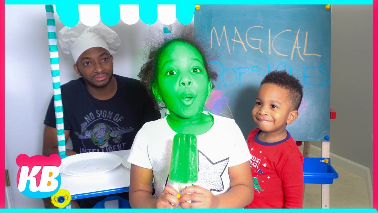My Face is Green! Learn Colors with Popsicles | Kamdenboy & Kyraboo ...