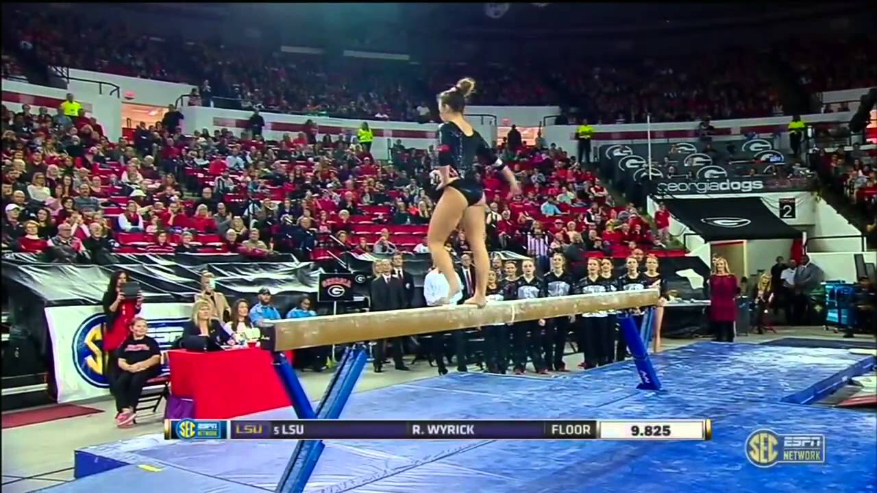 Mary Beth Box (Georgia) 2016 Beam vs LSU 9.775 - YouTube