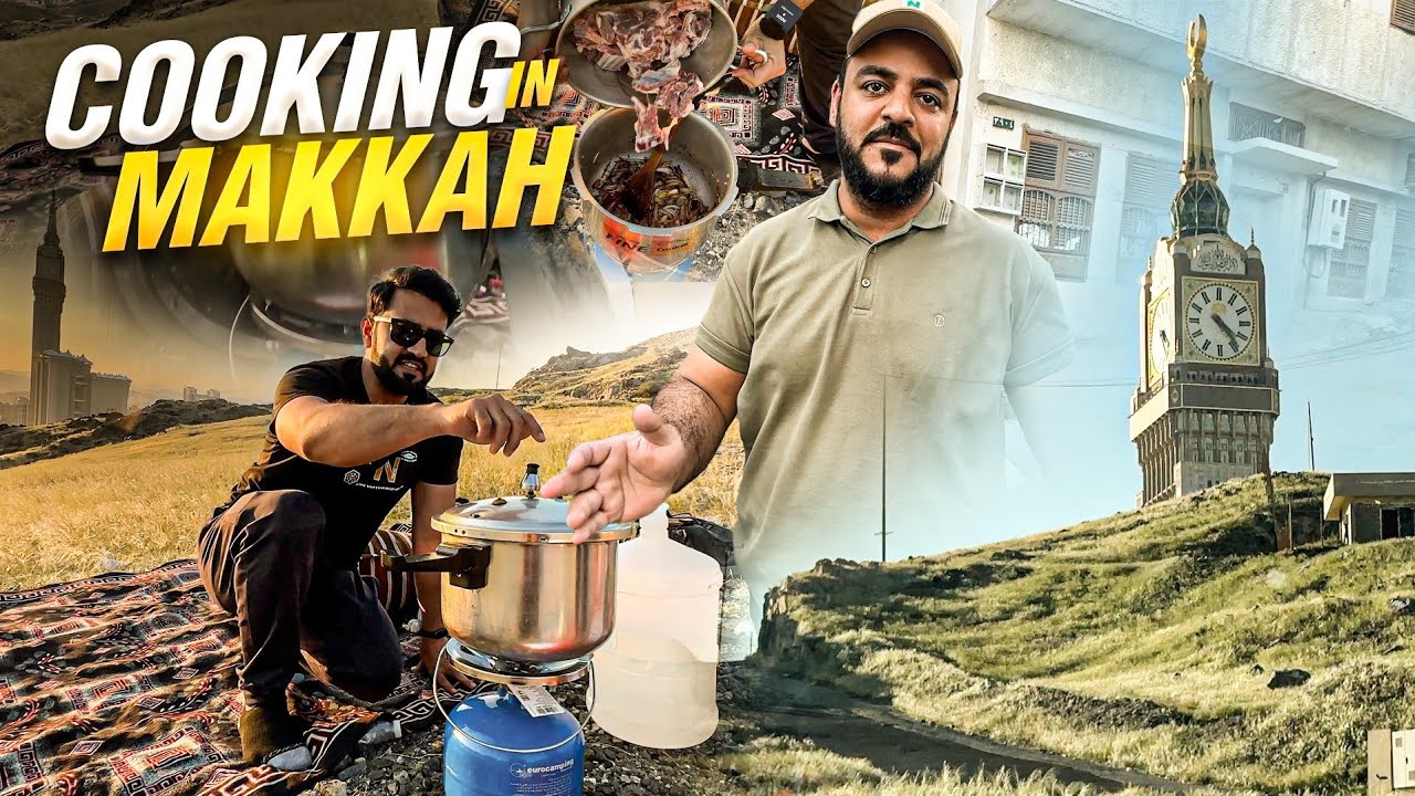 Cooking in the Green Mountains of Makkah Arab Food Kabsa - YouTube
