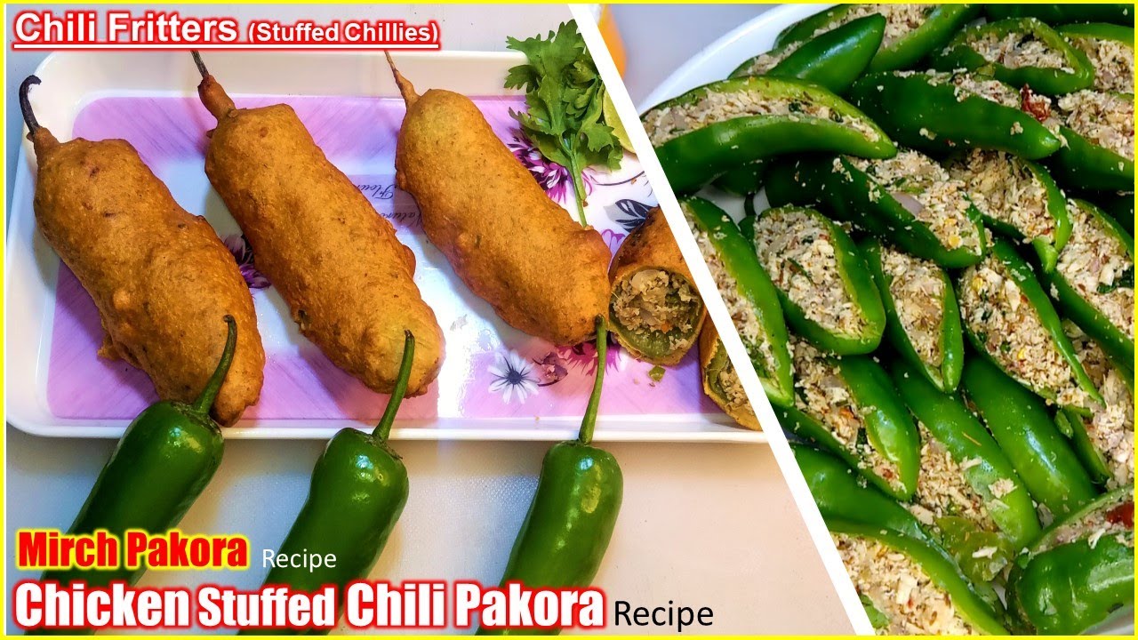 Chicken Stuffed Chili Pakora Recipe | Mirch Pakora Recipe | Stuffed ...
