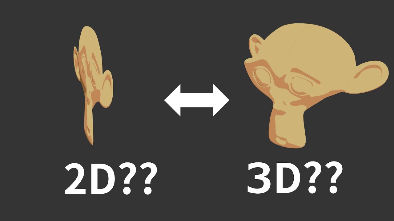 【blender】平面なのに立体的に見える仕組み(3dモデルを2dのように見せる方法) Part1【字幕解説】 Youtube
