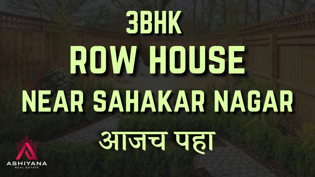 Prime Location !! 3BHK Row House For Sale at Taljai Near Sahakar Nagar ...