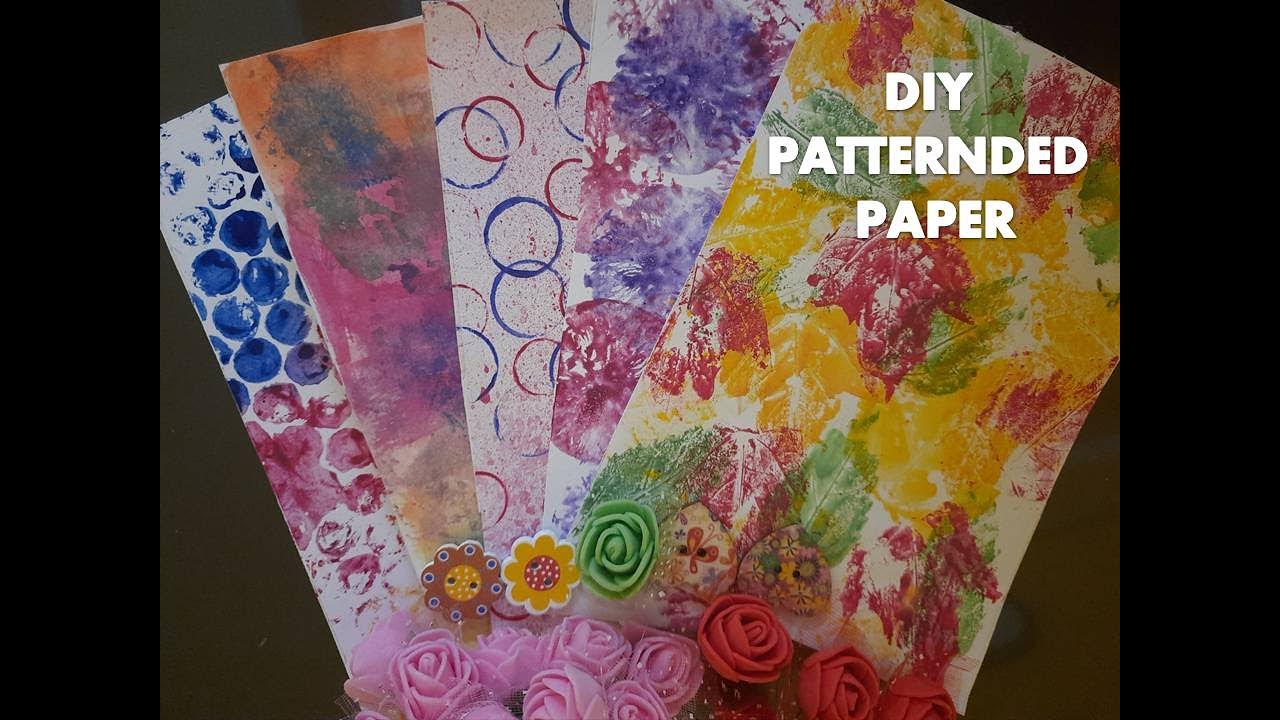 DIY PATTERNED PAPER || HOW TO MAKE PATTERN PAPER || HOW TO MAKE ...