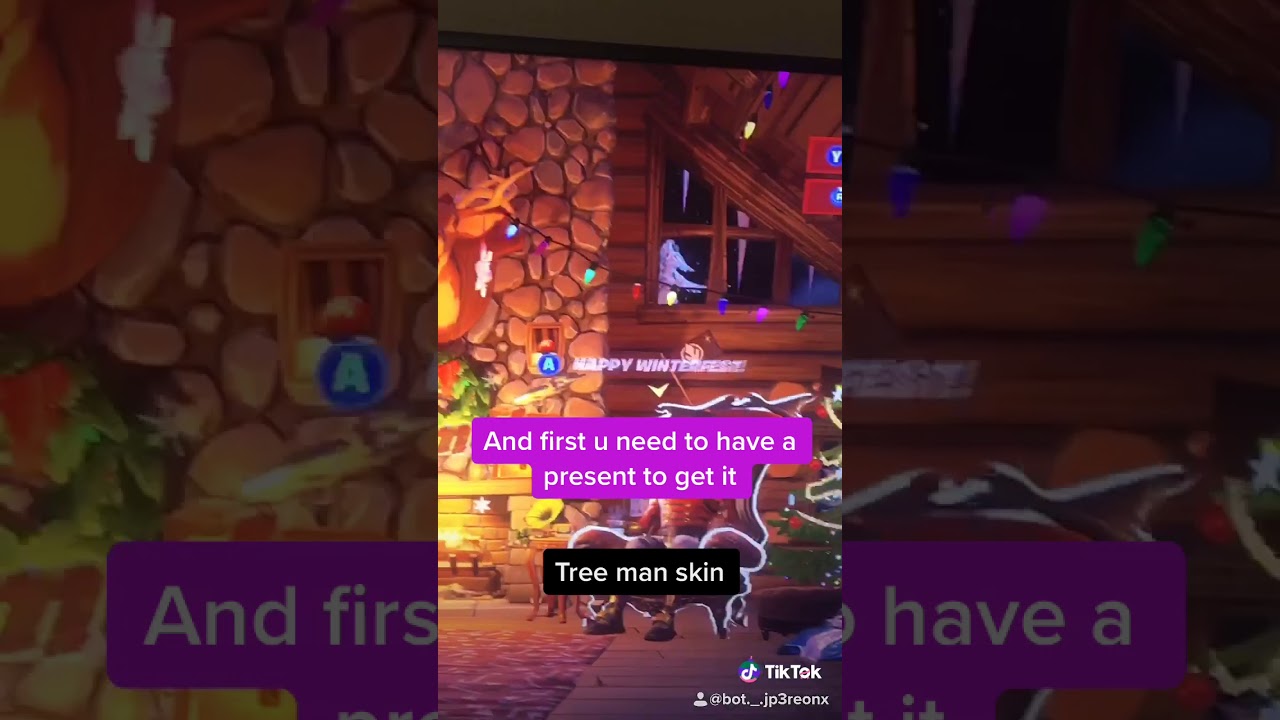 How to get the Christmas tree man skin in fortnite!!!! - YouTube