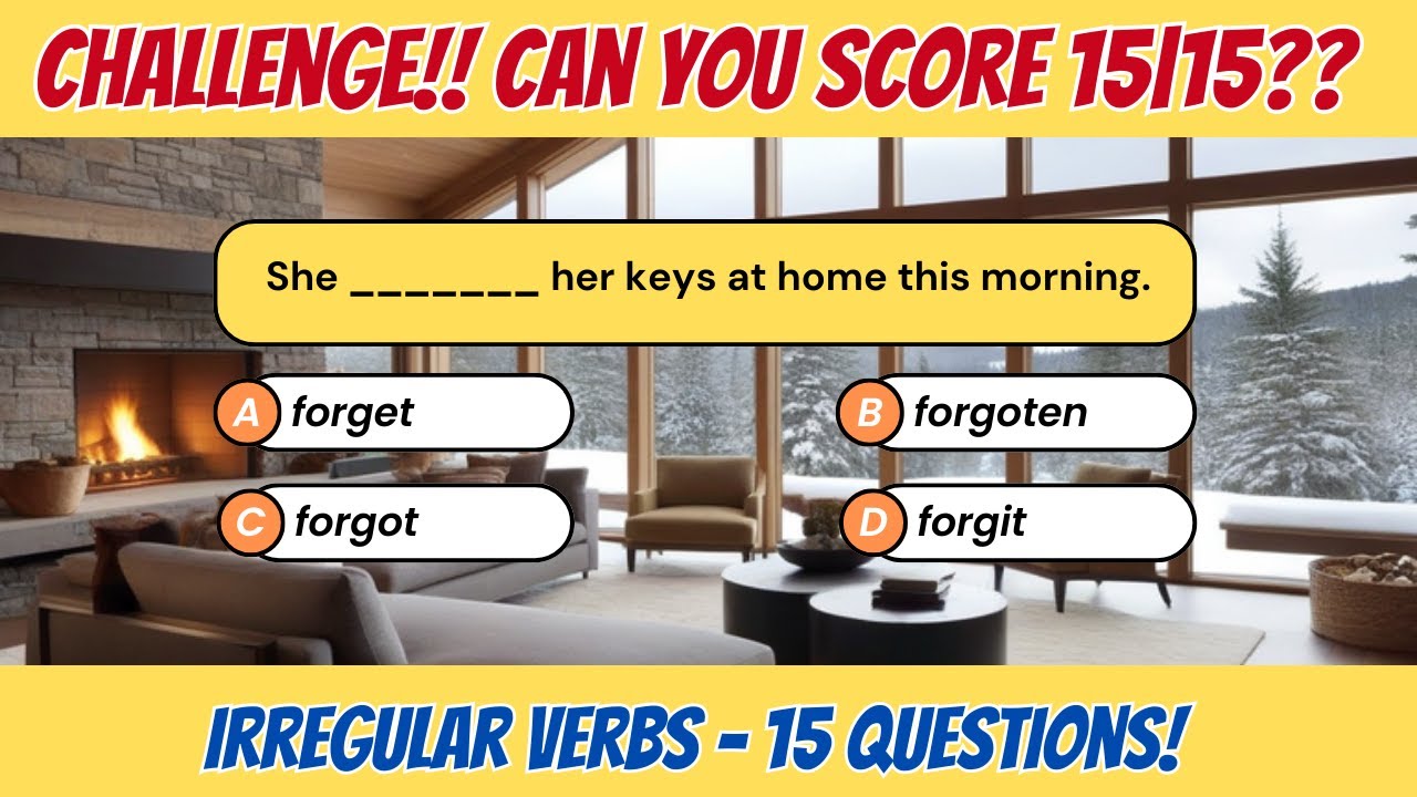 Improve your English | English Grammar Challenge: Irregular Verbs Test ...