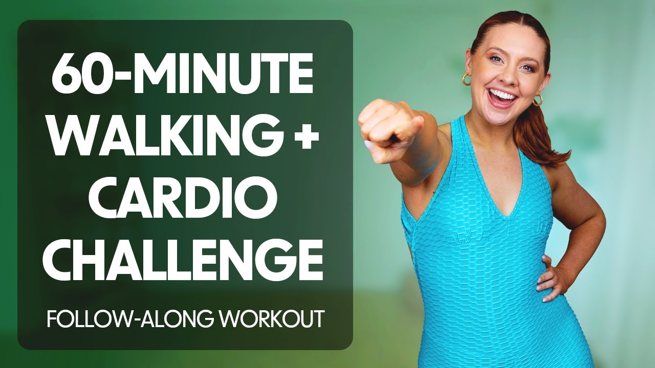 Walking + Cardio Intervals Workout Challenge | Nonstop moves for 60 ...