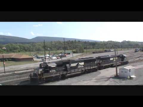 NS 6300 and 6301 EMD SD40E Rose Yard Altoona 8-30-13 - YouTube
