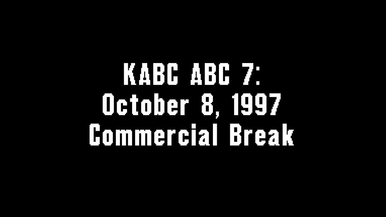 KABC ABC 7: October 8, 1997 Commercial Break - YouTube