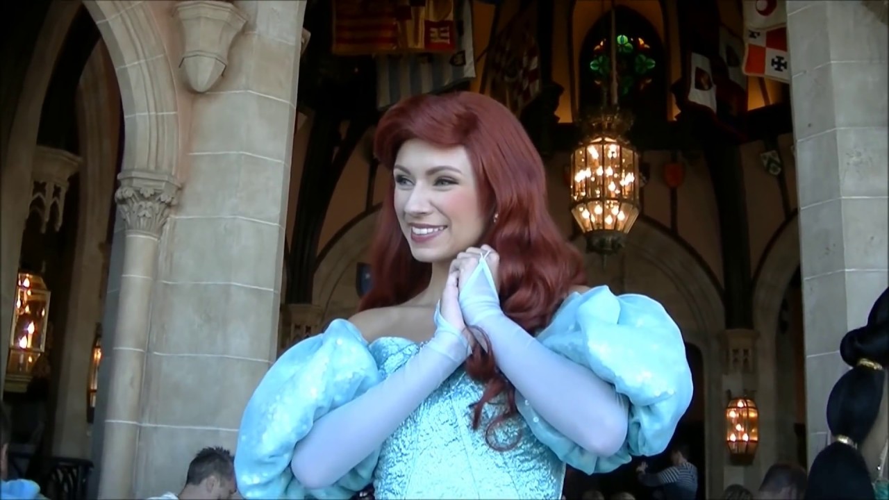 Ariel Greets Guests at Cinderella's Royal Table in Walt Disney World ...