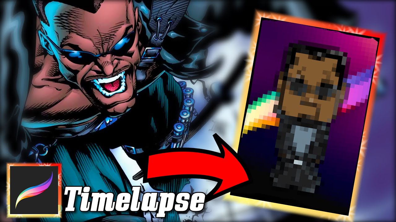 Drawing Blade from Deadpool 3 in this unique Chibi Style - YouTube