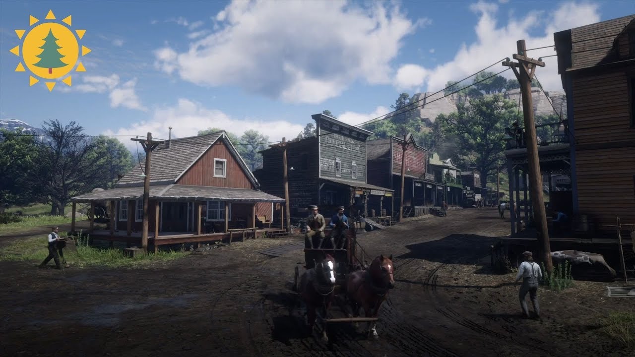 RED DEAD REDEMPTION 2 Ambience & Ambient Music | Valentine , Nebraska ...