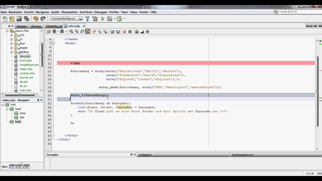 PHP Tutorial - Einstieg #14: Mehrdimensionale Arrays in PHP - YouTube