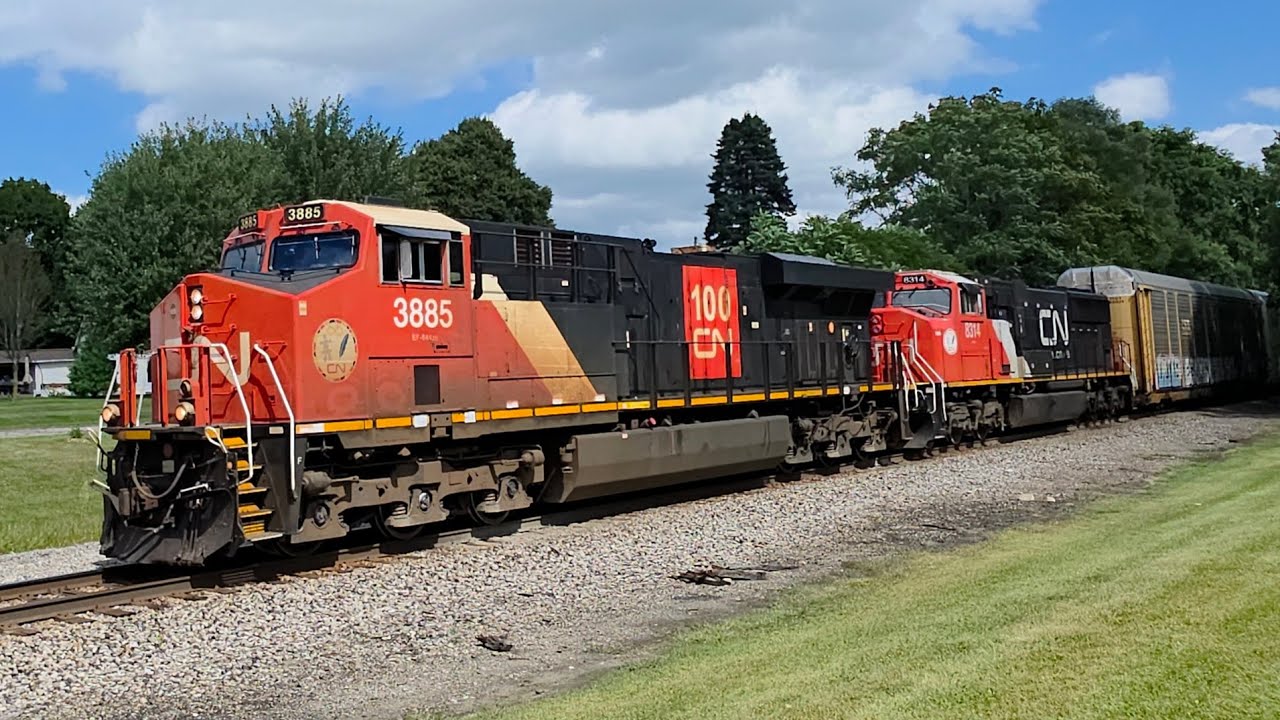 Canadian national westbound E251 3885+8314 Bancroft Michigan September ...