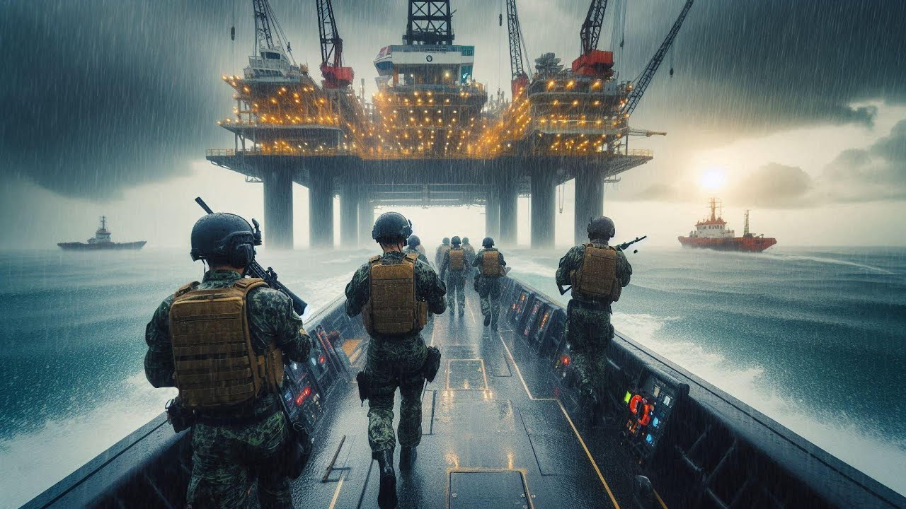 US and Mexican Special Forces Raiding an Oil Rig in the Mexican Gulf｜4K ...