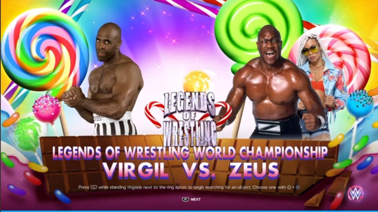 Virgil vs Zeus. Carnival Show Legends of wrestling. WWE 2K23 - YouTube