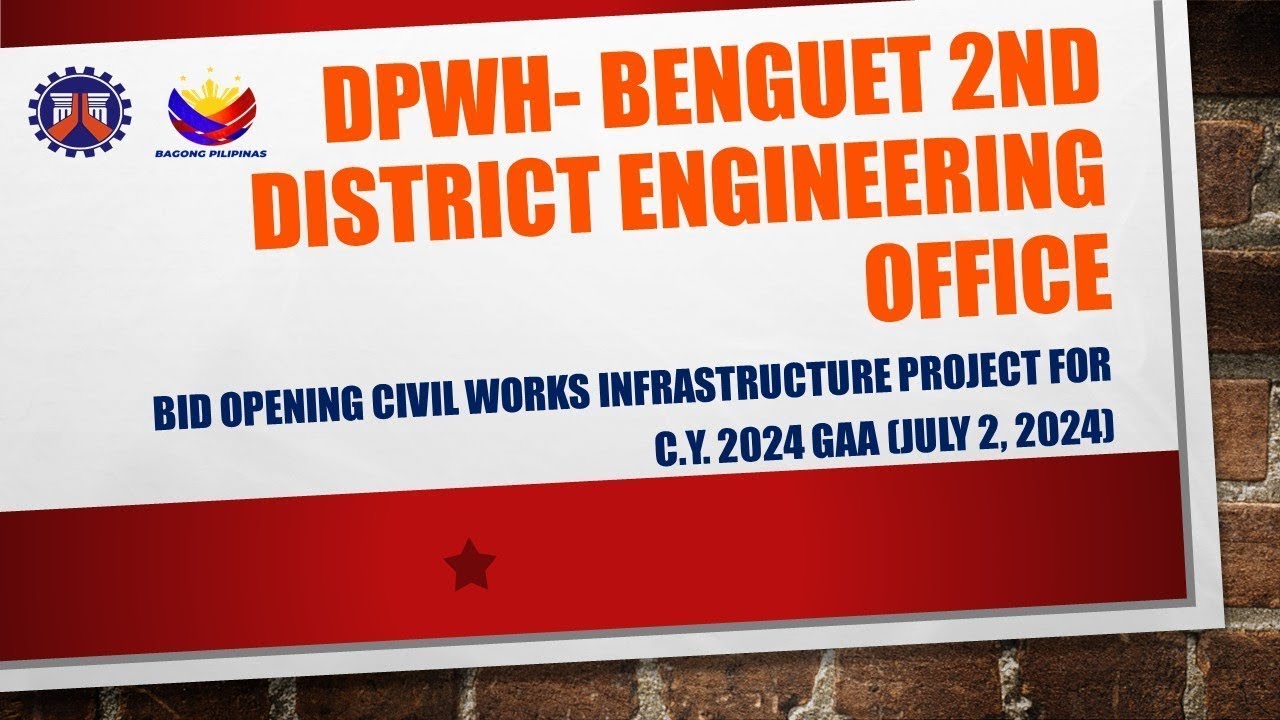 BID OPENING – CIVIL WORKS INFRASTRUCTURE OF DPWH BSDEO for FY 2024 PART 1 - YouTube